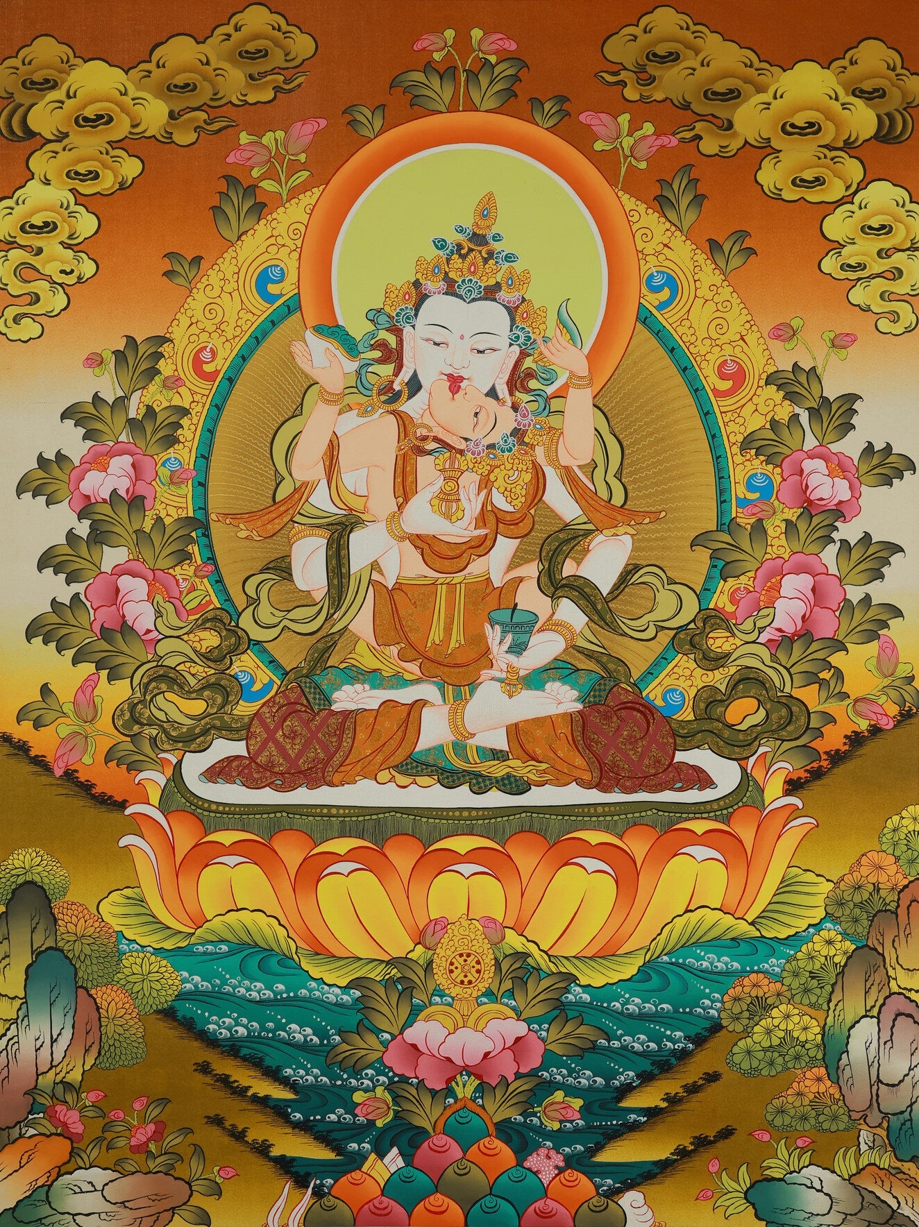 Tibetan Buddhist Yab-Yum Thangka: The Visual Secret of Compassion and ...