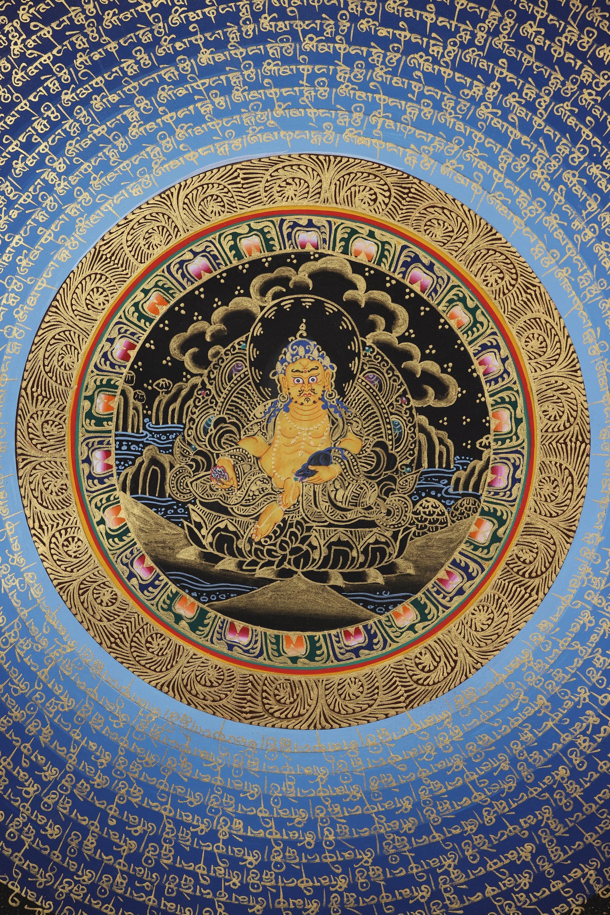 Tibetan Buddhist Culture: Zambala (Yellow Wealth God) & Om Mani Padme