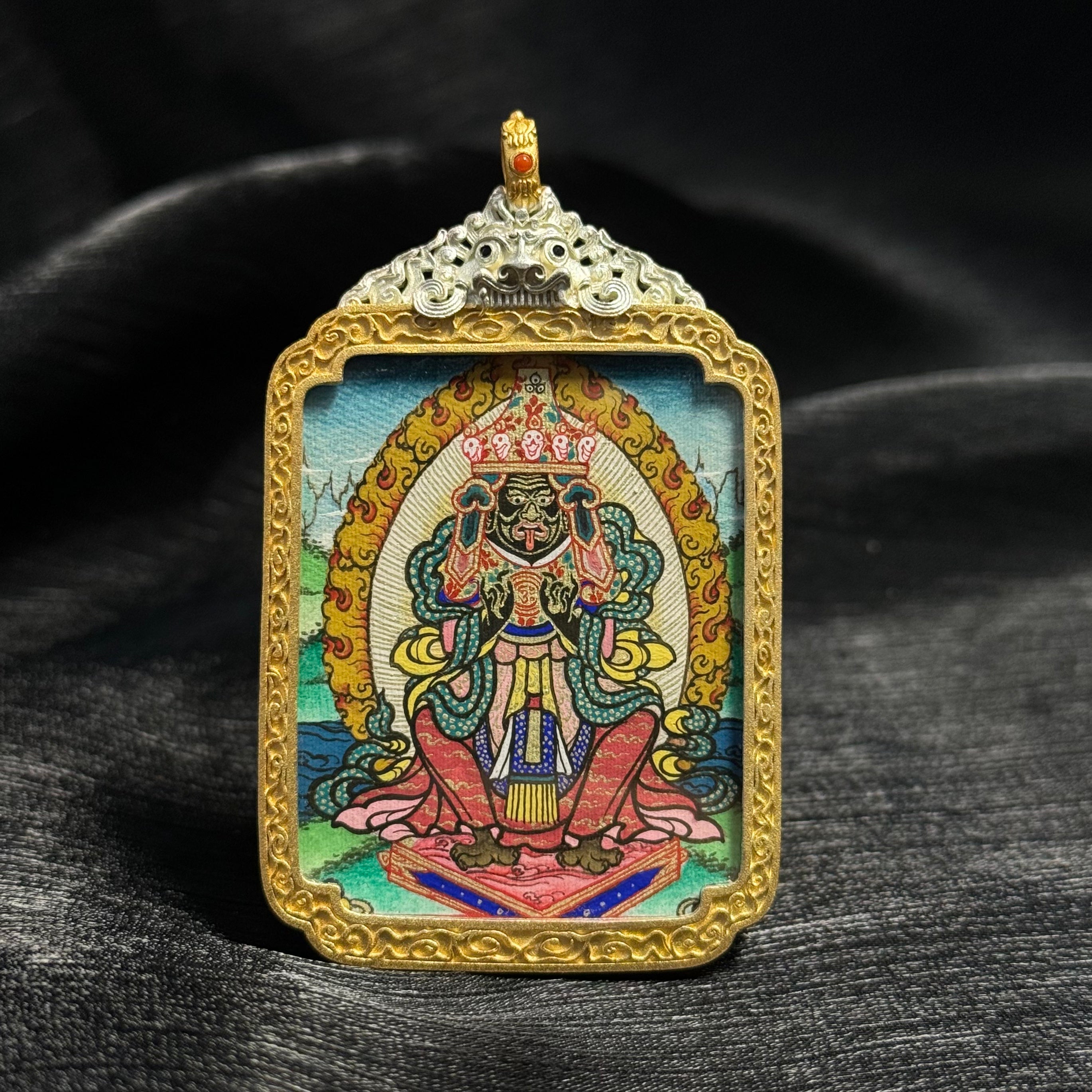 Zaki Lhamo Rekong 4x5cm Premium: Wealth and Blessing with the Rekong T ...