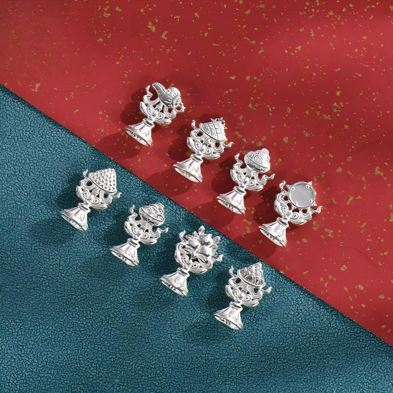 tibetan-buddhist Eight Auspicious Symbols: Sacrificial Items Art ...